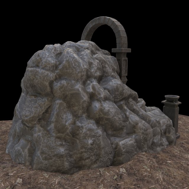 cave-entrance 3D Model in Other 3DExport