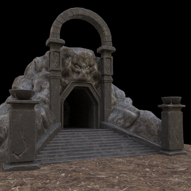 cave-entrance 3D Model in Other 3DExport