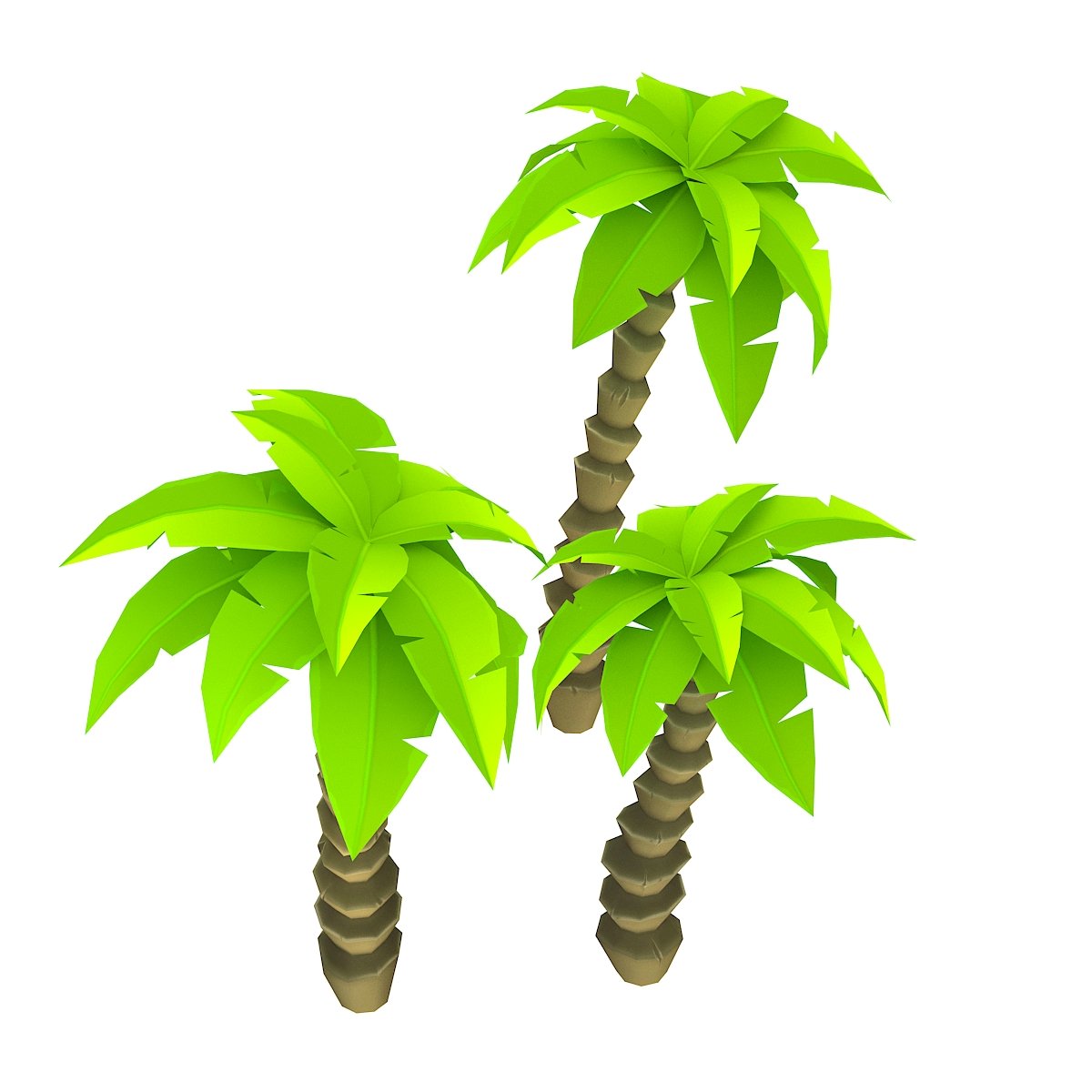 stylized palm 3D Models in Tree 3DExport