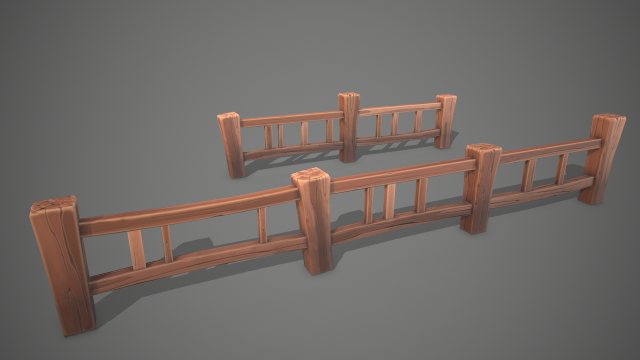 Stylized fence 3D Model in Miscellaneous 3DExport
