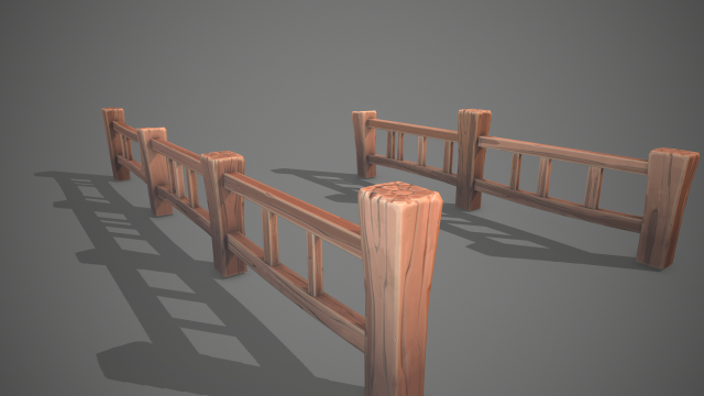 Stylized fence 3D Model in Miscellaneous 3DExport