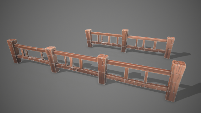 Stylized fence 3D Model in Miscellaneous 3DExport