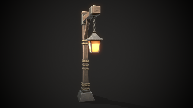 Streetlight 3D Model in Cityscapes 3DExport