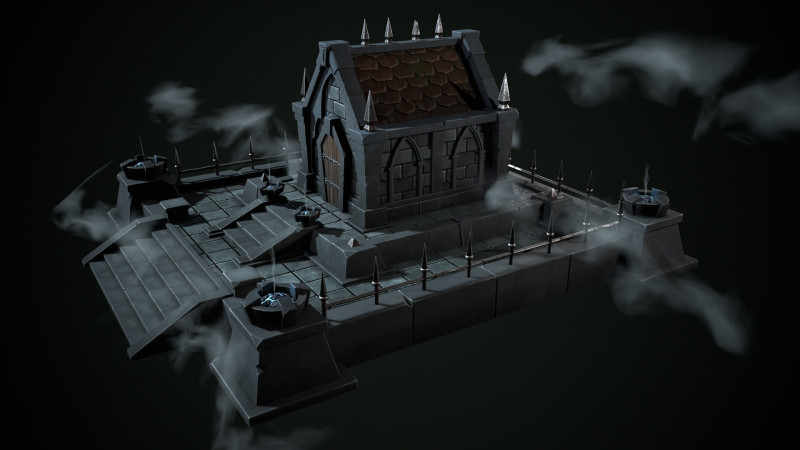 Stylized crypt 3D Model in Cityscapes 3DExport