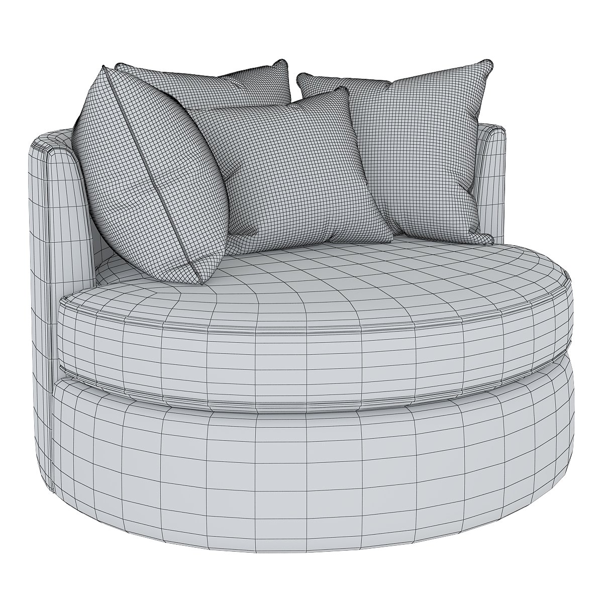 grey swivel accent chair-373-c 3D Models in Sofa 3DExport