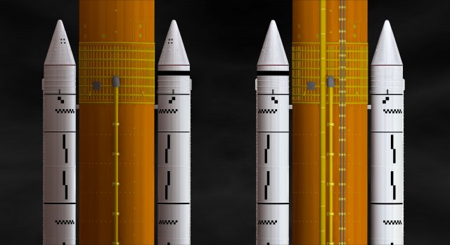 The Space Launch System SLS NASAs Artemis I Moon Rocket with platform ...