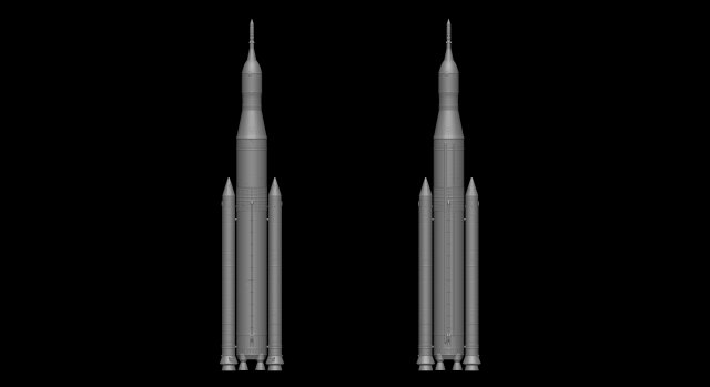 The Space Launch System SLS NASAs Artemis I Moon Rocket with platform ...