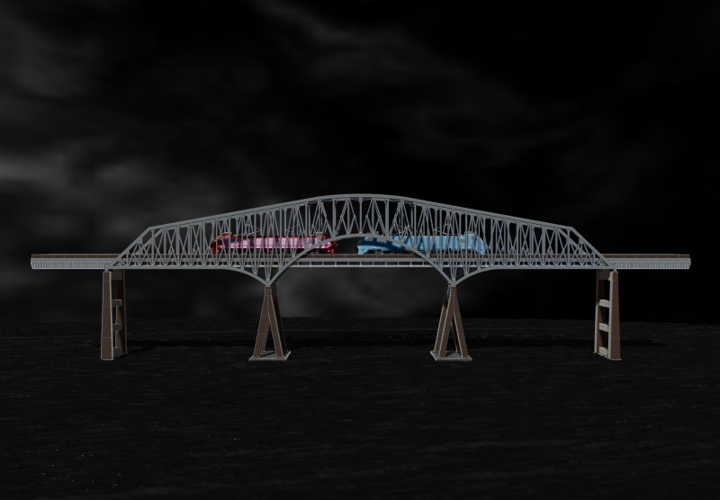 Model bridge H0 scale trains Baltimore bridge reproduction Francis ...