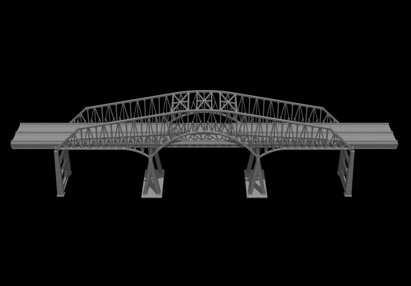 Model bridge H0 scale trains Baltimore bridge reproduction Francis ...