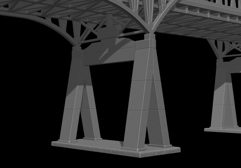 Model bridge H0 scale trains Baltimore bridge reproduction Francis ...