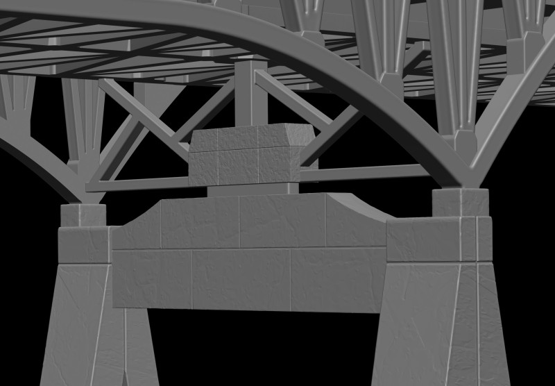 Model bridge H0 scale trains Baltimore bridge reproduction Francis ...