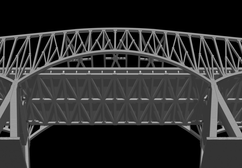 Model bridge H0 scale trains Baltimore bridge reproduction Francis ...