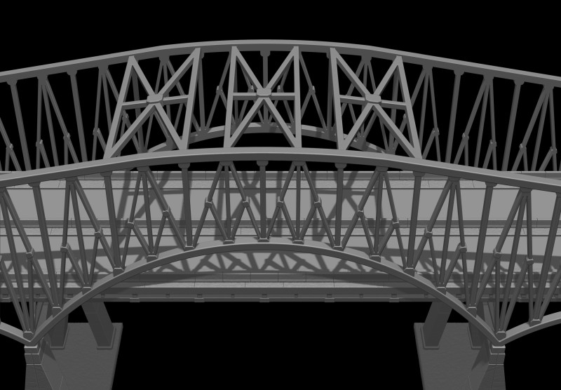 Model bridge H0 scale trains Baltimore bridge reproduction Francis ...