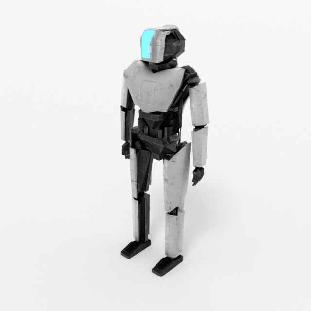 futuristic robot 3D Model in Robot 3DExport