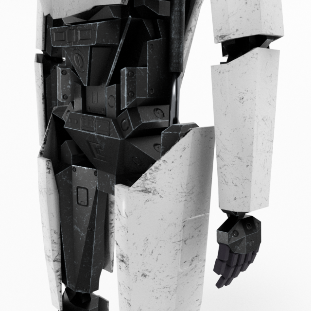 futuristic robot 3D Model in Robot 3DExport