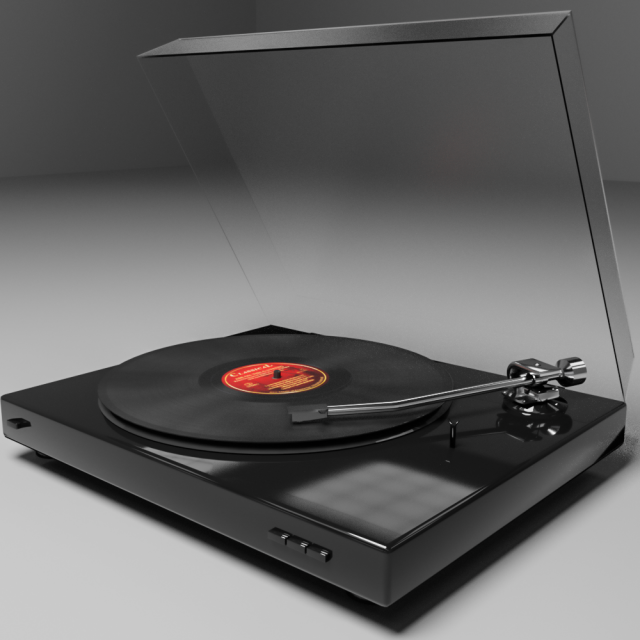 vinyl record player 3D Model in Audio 3DExport
