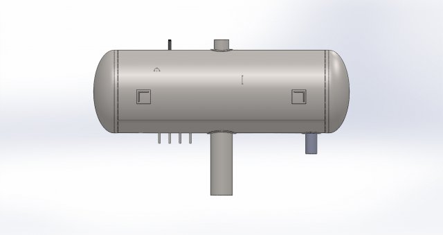 pressure vessel with complete calculations 3D Model in Machines 3DExport