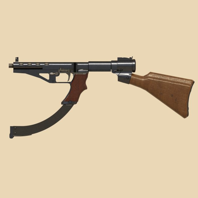 nambu model 1 3Dモデル in 短機関銃 3DExport