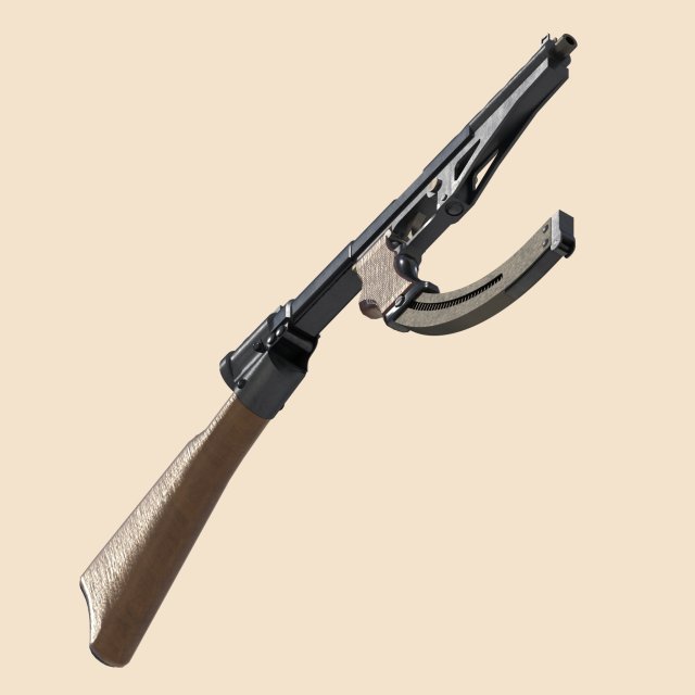 nambu model 1 3Dモデル in 短機関銃 3DExport