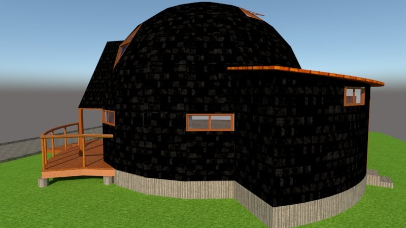 domo 3D Model in Buildings 3DExport