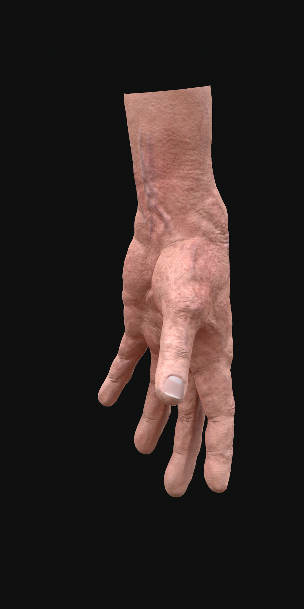 Realistic Rigged old man hand 3D Model in Anatomy 3DExport