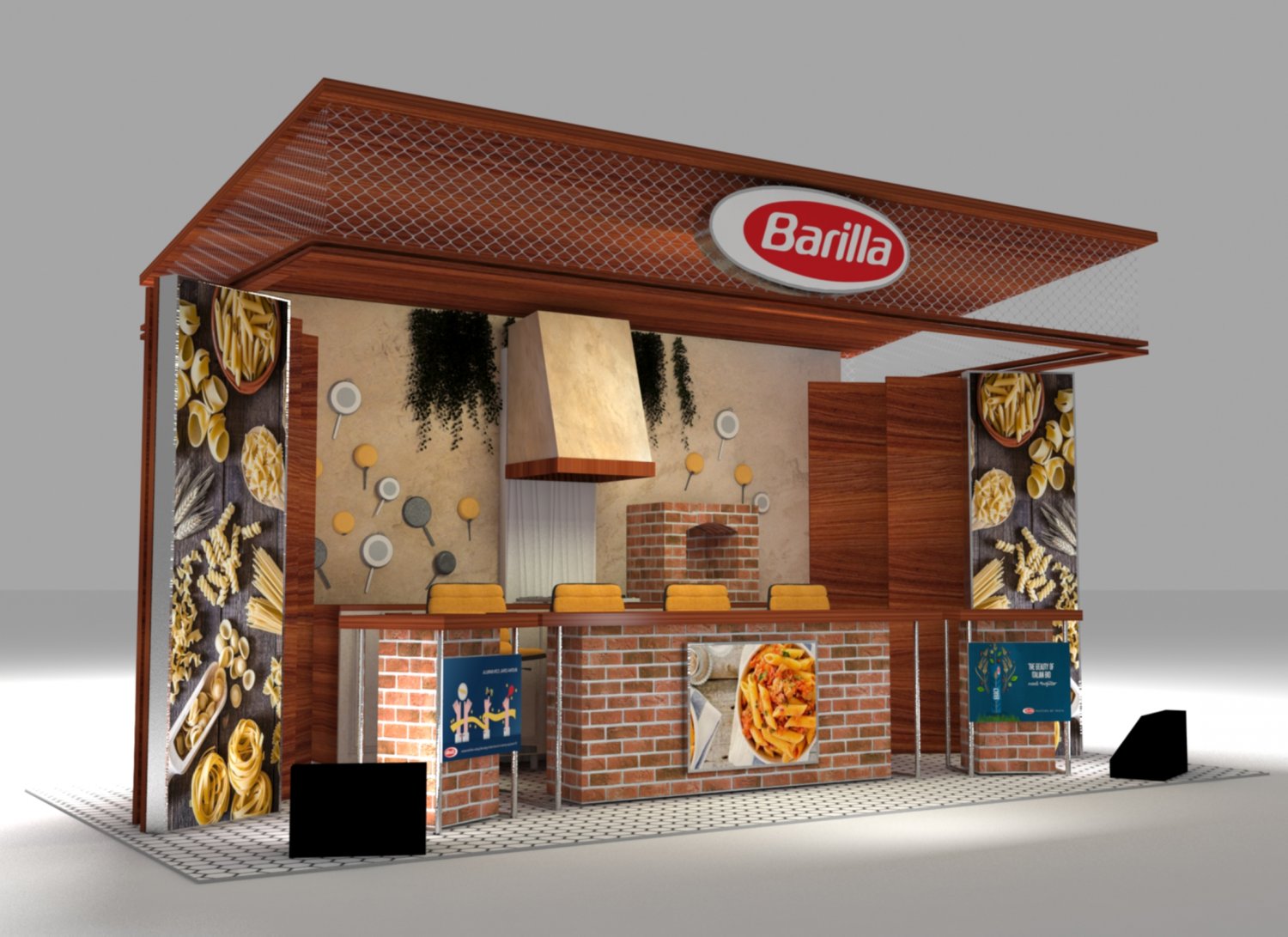 kitchen exhibition stall - fair exhibition - in store booth - store ...