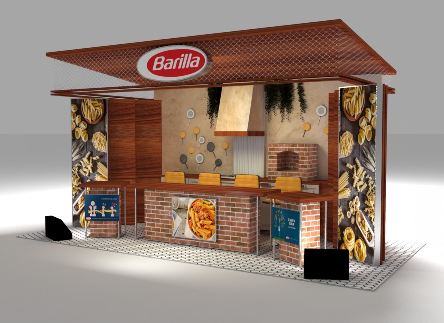 kitchen exhibition stall - fair exhibition - in store booth - store ...