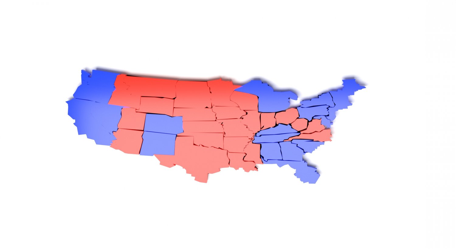 usa political map 3D Models in Miscellaneous 3DExport