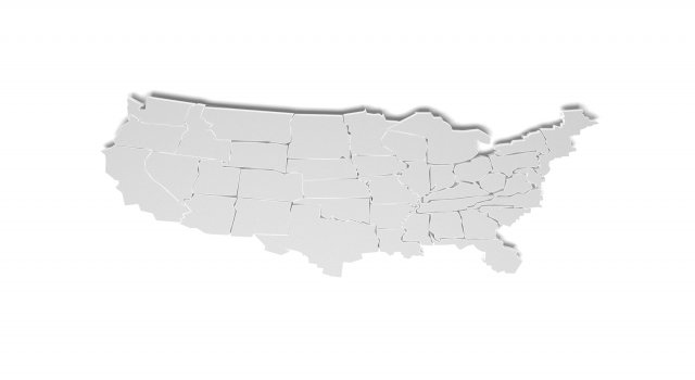 usa political map 3D Model in Miscellaneous 3DExport