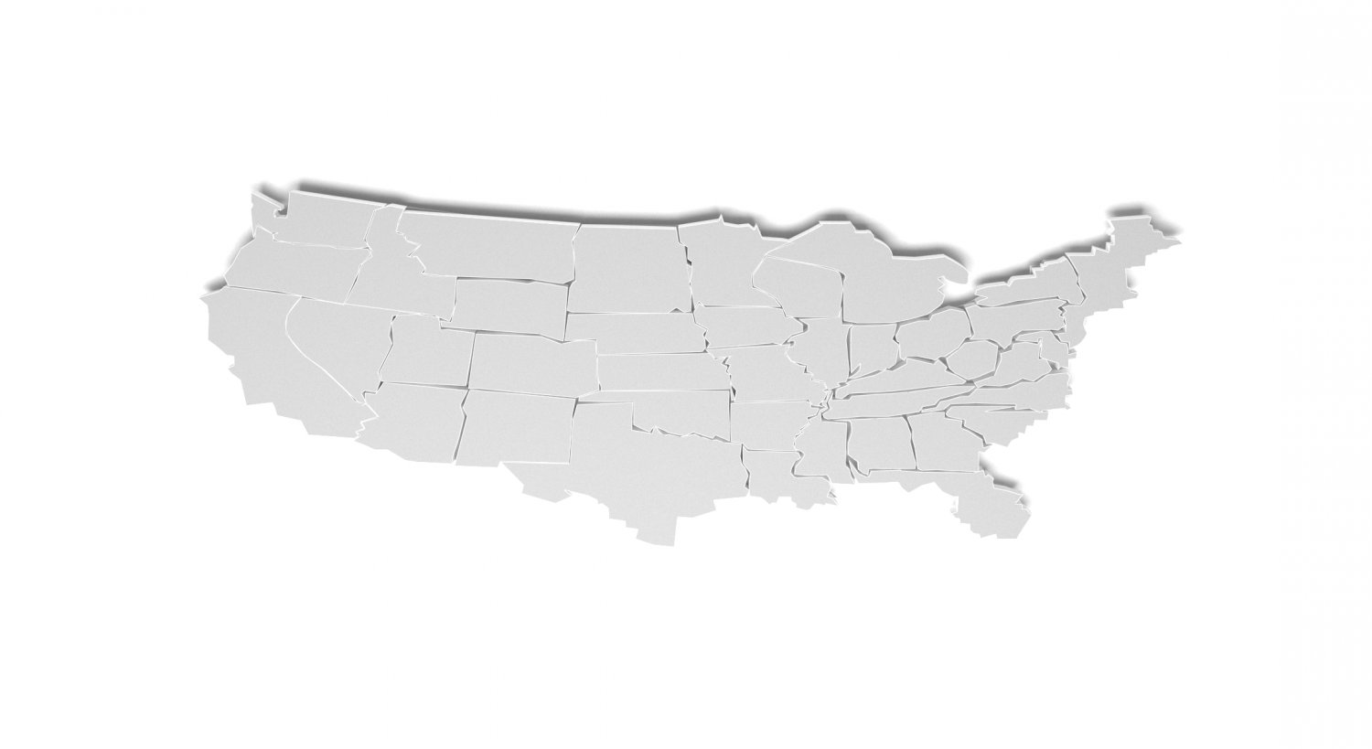 usa political map 3D Models in Miscellaneous 3DExport