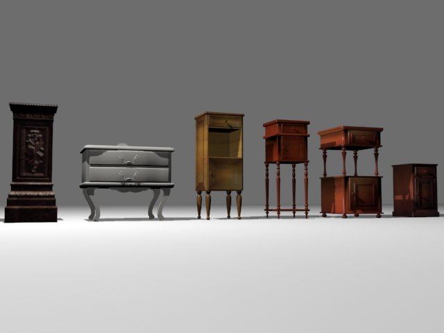 Old Furnitures for bedroom 3D Model in Bedroom 3DExport