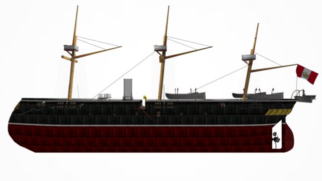 IRONCLAD INDEPENDENCIA Model 3D in Kapal perang 3DExport