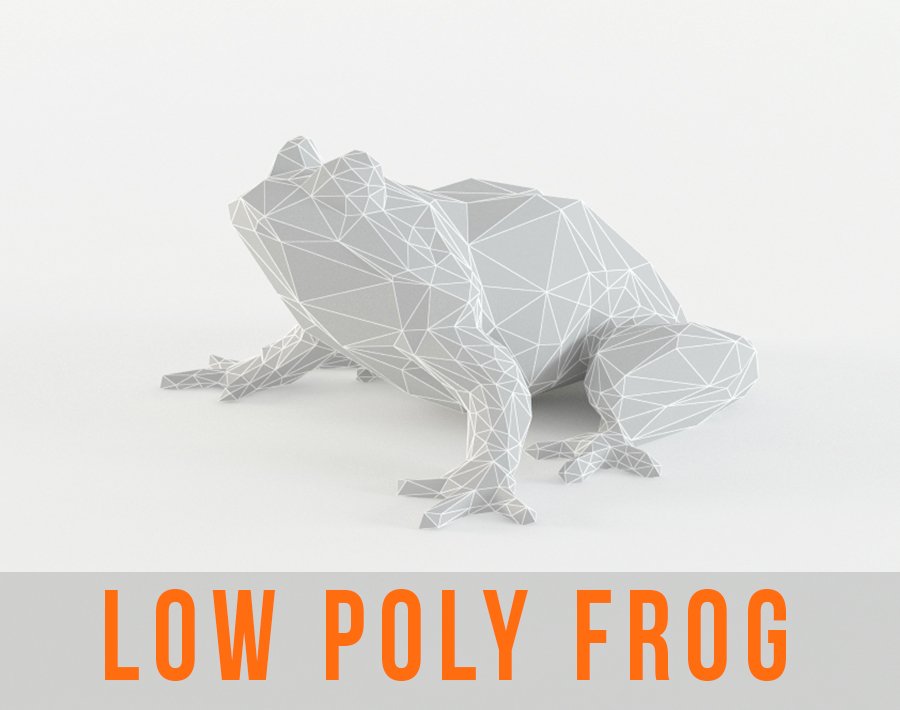 Low Poly Frog Animal - Toad - Paddock - Batrachian Low-poly 3D Model in ...