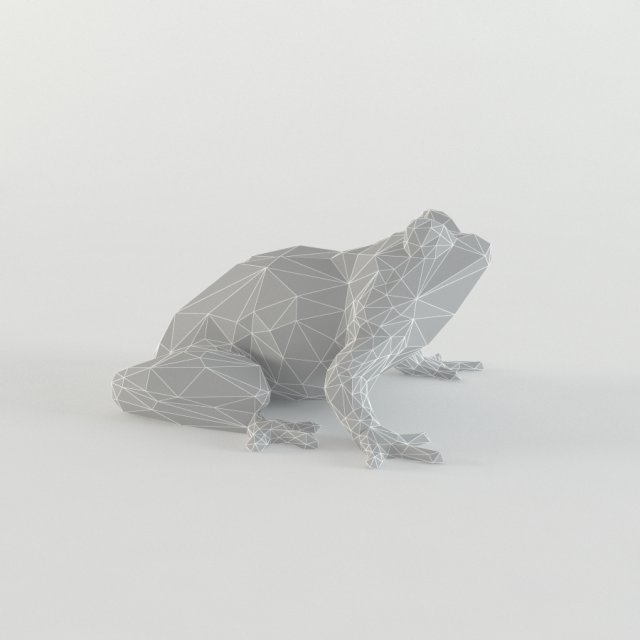 low poly frog animal - toad - paddock - batrachian low-poly 3D Model in ...