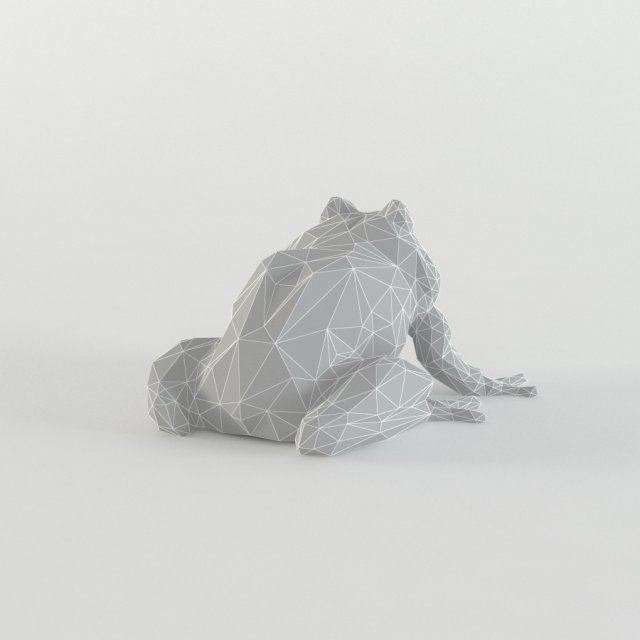 low poly frog animal - toad - paddock - batrachian low-poly 3D Model in ...