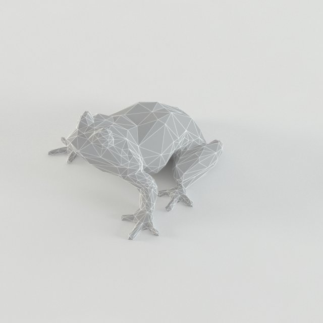 low poly frog animal - toad - paddock - batrachian low-poly 3D Model in ...