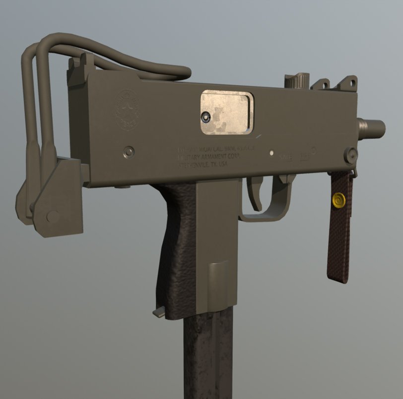 mac 10 3D Models in Artillery 3DExport