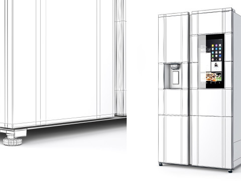Refrigerator Family Hub 3D Model in Household Appliances 623232 | 3DExport