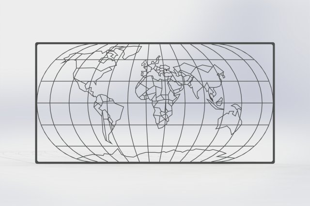 world map 3D Model in Decoration 3DExport