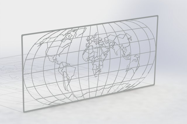 world map 3D Model in Decoration 3DExport