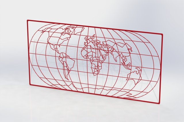 world map 3D Model in Decoration 3DExport