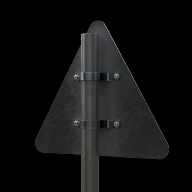 right hand curve roadsign 3D Model in Race Track 3DExport