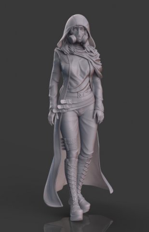 woman in gas mask 3d print model stl and high poly 3D Print Model in ...