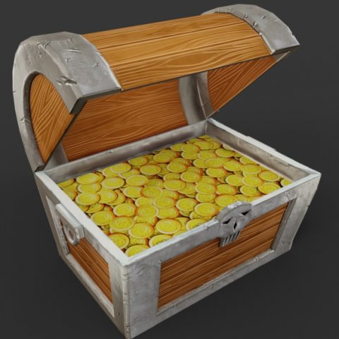 Stylized treasure chest Free 3D Model in Game Assets 3DExport