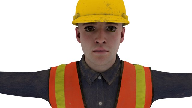 construction worker 3D Model in Man 3DExport