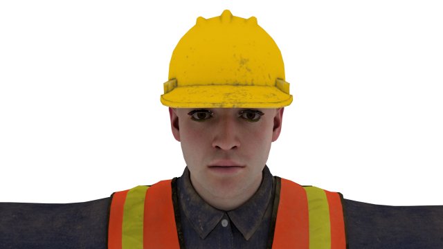 construction worker 3D Model in Man 3DExport