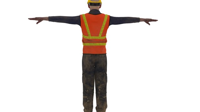 construction worker 3D Model in Man 3DExport