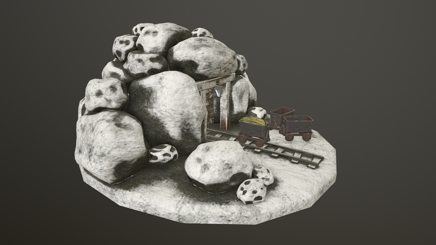 Gold Mine 3D Model in Fantasy 3DExport