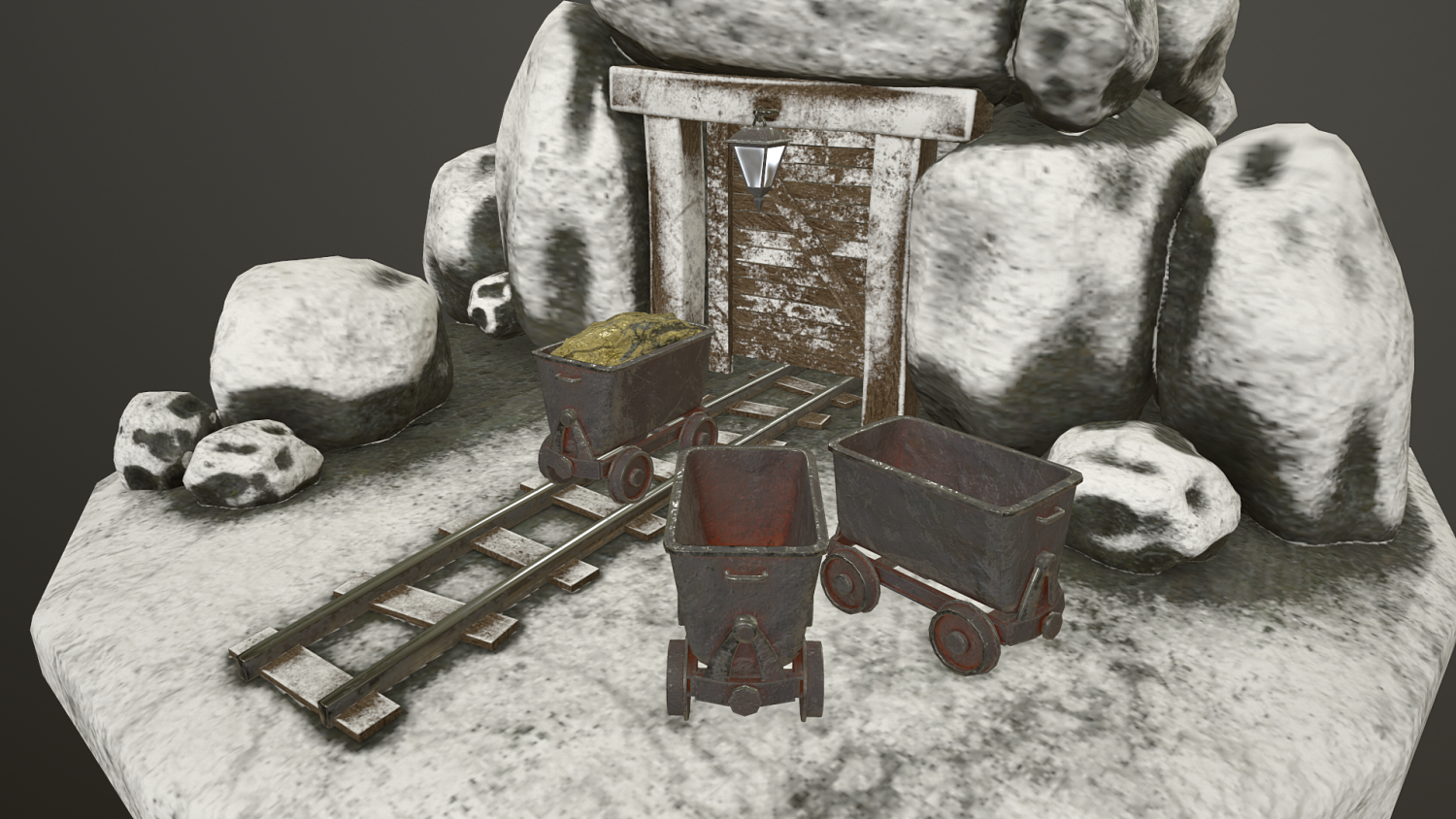 Gold Mine 3D Model in Fantasy 3DExport