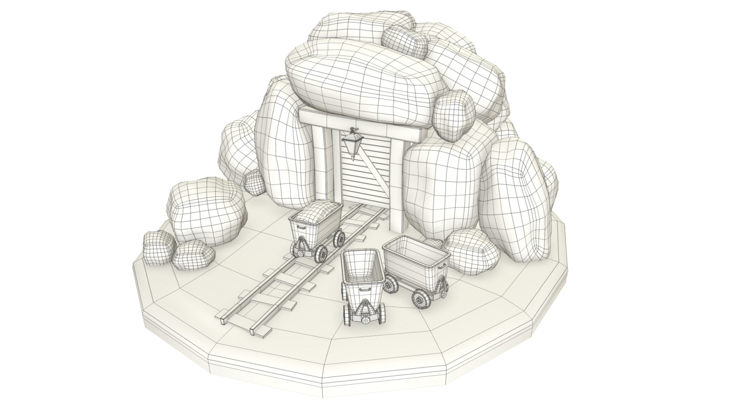 Gold Mine 3D Model in Fantasy 3DExport